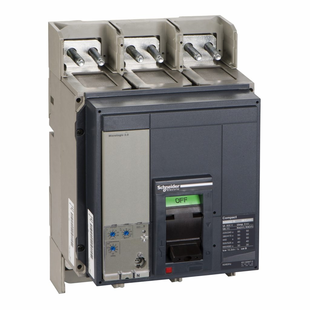 33466 Circuit breaker ComPact NS800N, 50 kA at 415 VAC, Micrologic 2.0 ...