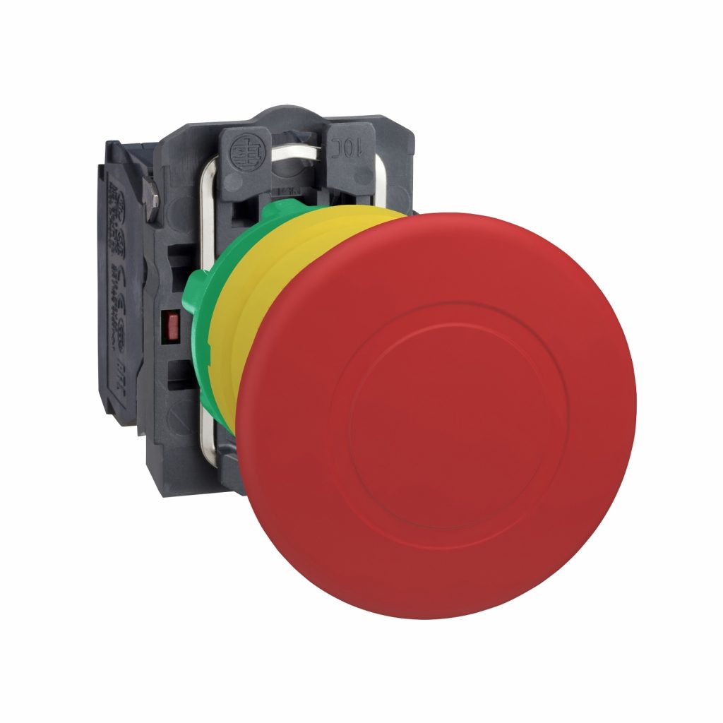 XB5AS8445 Emergency stop switching off, plastic, red mushroom Ø40, Ø22 ...
