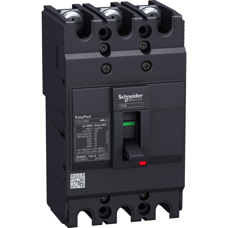EZC100N3100 Circuit breaker Easypact EZC100N - TMD - 100 A - 3 poles 3d ...
